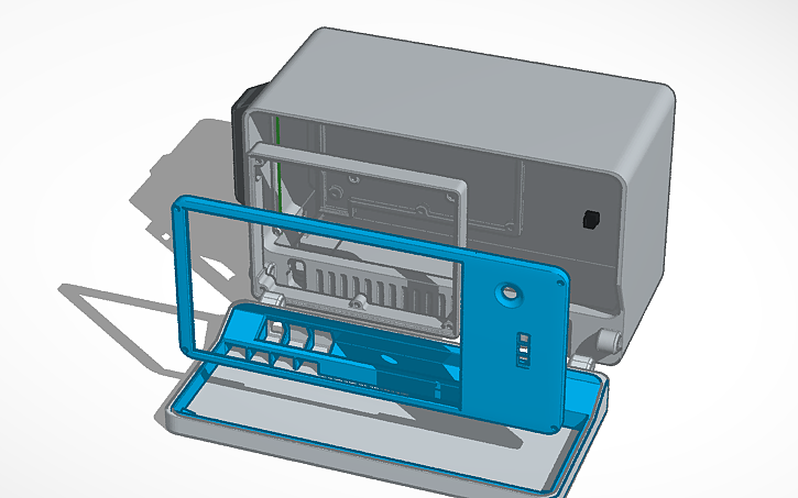 3D design cyberdeck casing - Tinkercad