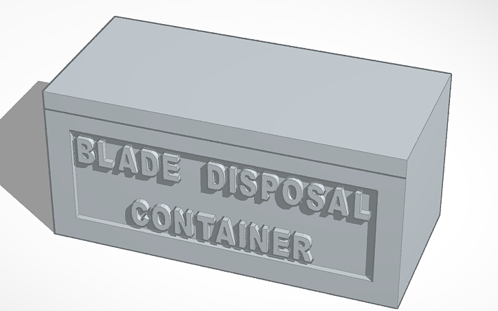 3D design Knife blade disposal box | Tinkercad