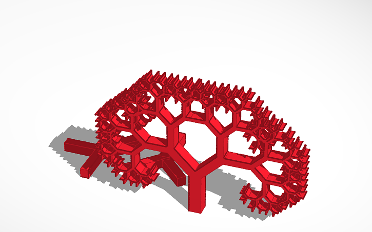 3d Design Fractal Tree Tinkercad