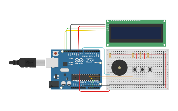 Circuit design player de musica - Tinkercad