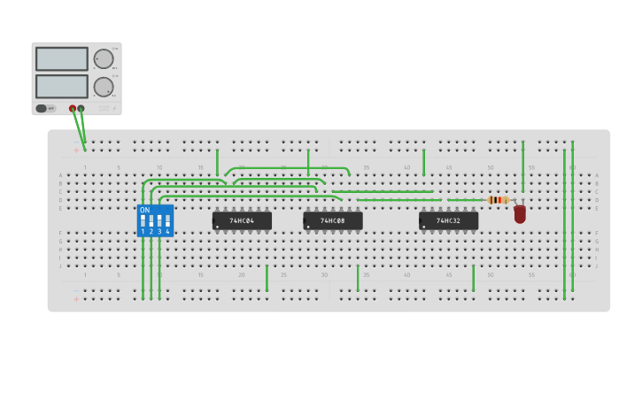 Circuit design 2 to 1 multiplexer - Tinkercad