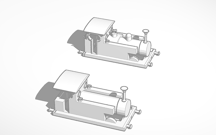 3D design steam train v5 - Tinkercad