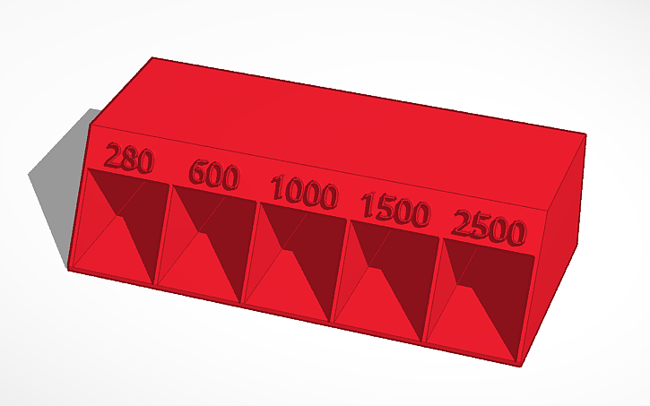 3D design Sandpaper rack 2 - Tinkercad