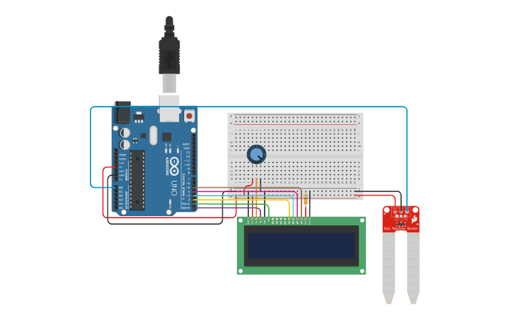 Circuit design Umidade do Solo - Tinkercad