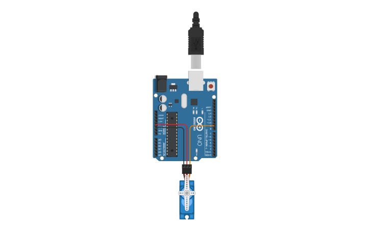 Circuit design servo motor | Tinkercad