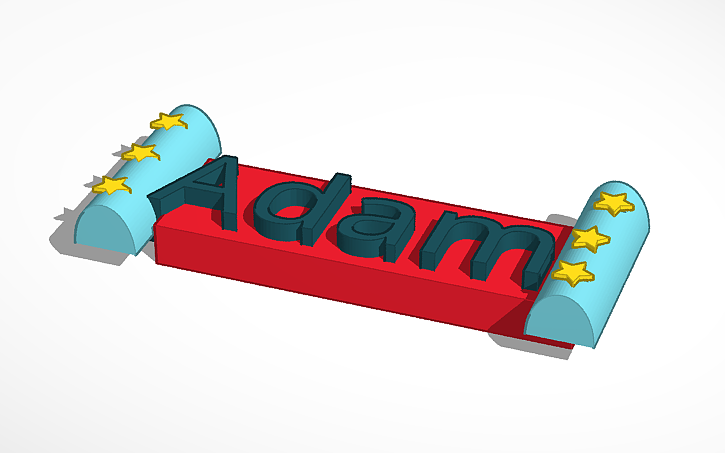 3D design Name tag | Tinkercad