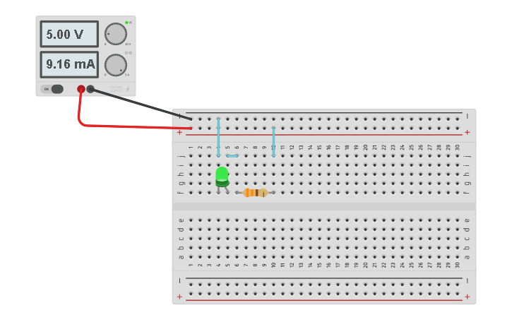 Circuit design POLARIZACION LED-LAB03 actividad 4 - Tinkercad