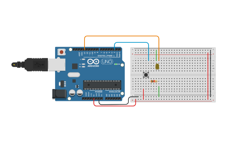 Circuit Design Arduino Push Button Tinkercad
