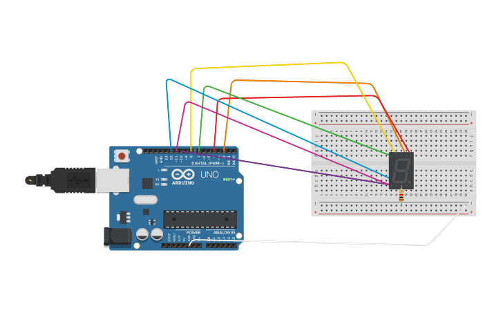 Circuit Design Arduino Uno Stopwatch On Breadboard Tinkercad