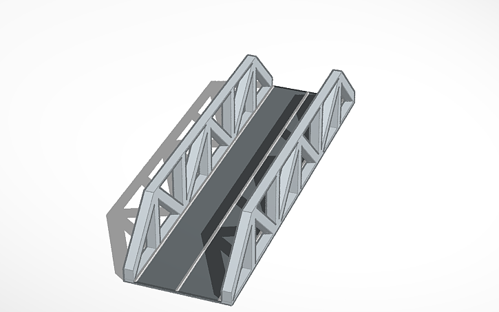 3D design Warren Truss Bridge - Tinkercad
