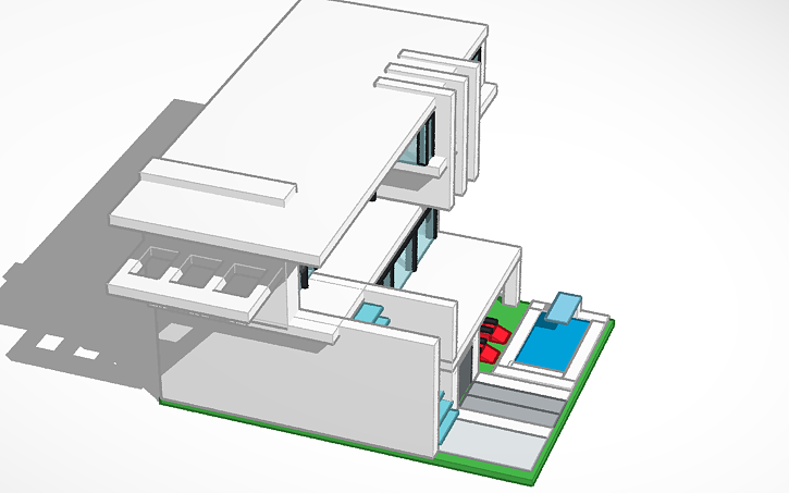 3D design Modern House - Tinkercad