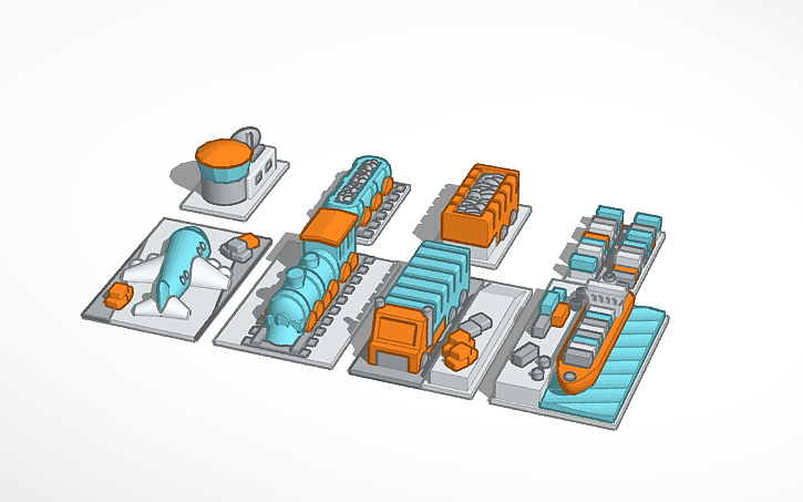 3d Design Transport Buildings Tinkercad