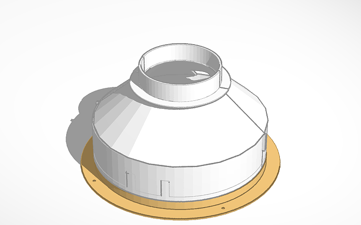 3D design Fan duct reducer (PRoblem: restricts air, low cfm) - Tinkercad