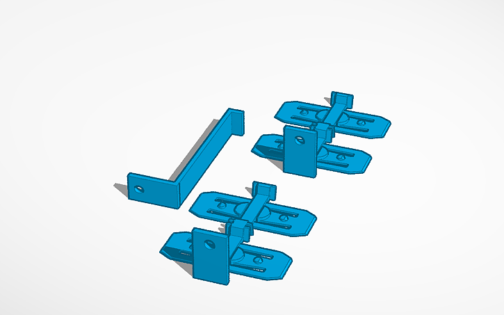3D design hot wheel double wall mount - Tinkercad