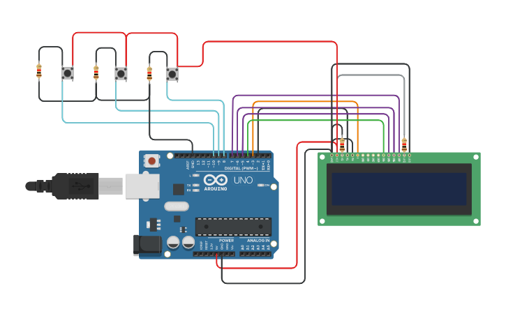 Circuit design Digital Clock - Tinkercad