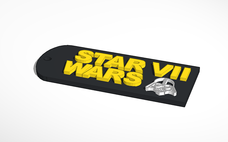 3D design star wars 7 key chain darth vader | Tinkercad