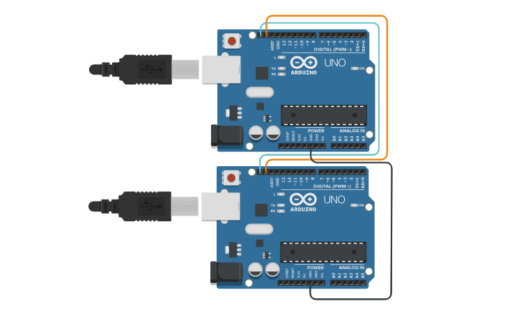 Circuit design I2C - Tinkercad