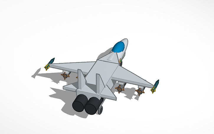3D design Fighter aircraft - Tinkercad