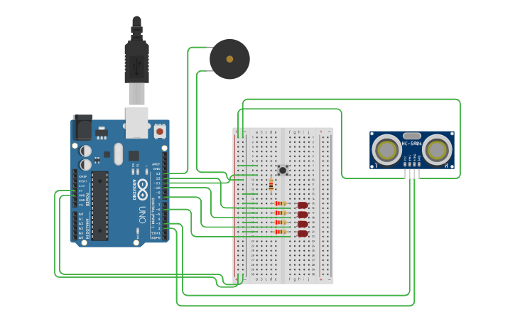 Circuit design Proximity sensor - Richard Vilas Boas | Tinkercad