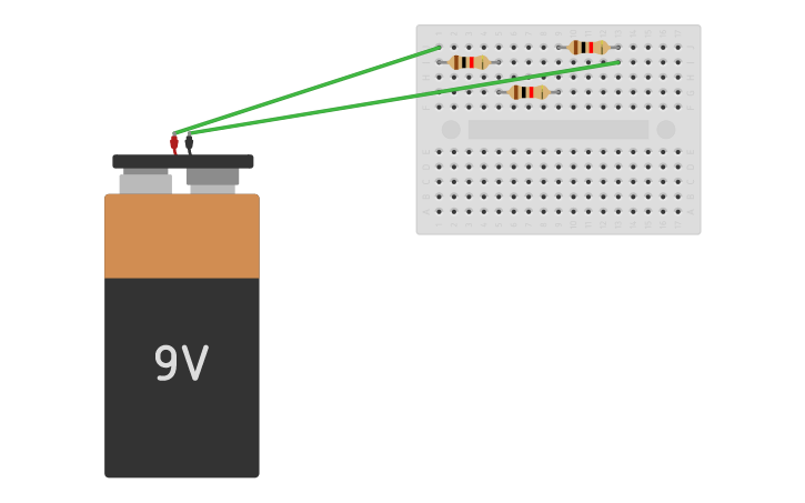 Circuit design Resistor Circuit - Tinkercad