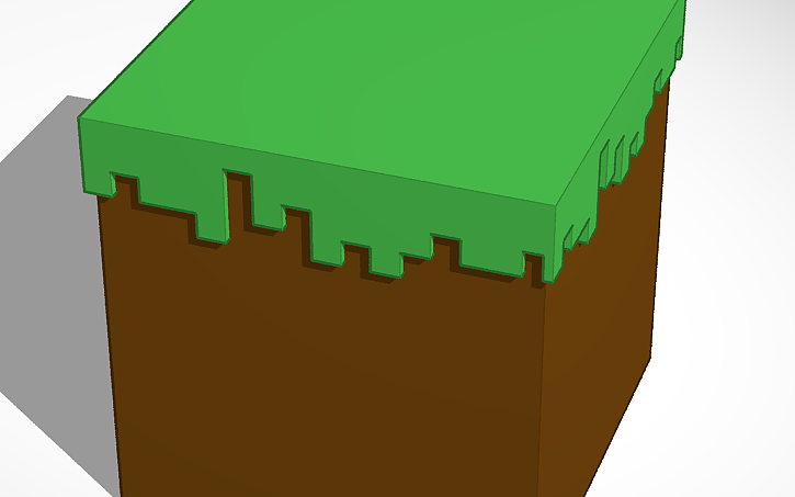 3D design Minecraft Grass Block - Tinkercad