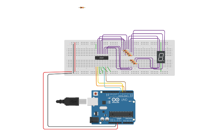 Circuit Design Display Integer And Counter Tinkercad