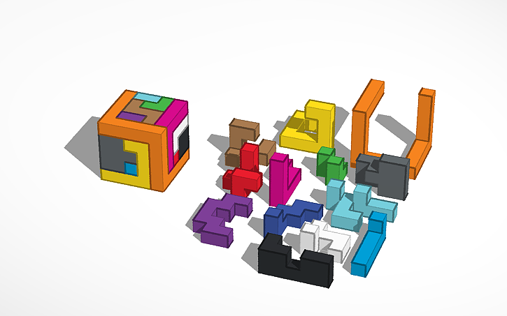 3D design 5x5x5 puzzle cube 1 - Tinkercad