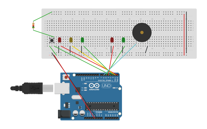 Circuit design Pelican Crossing - Tinkercad