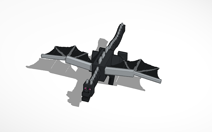 3D design Minecraft Ender Dragon - Tinkercad