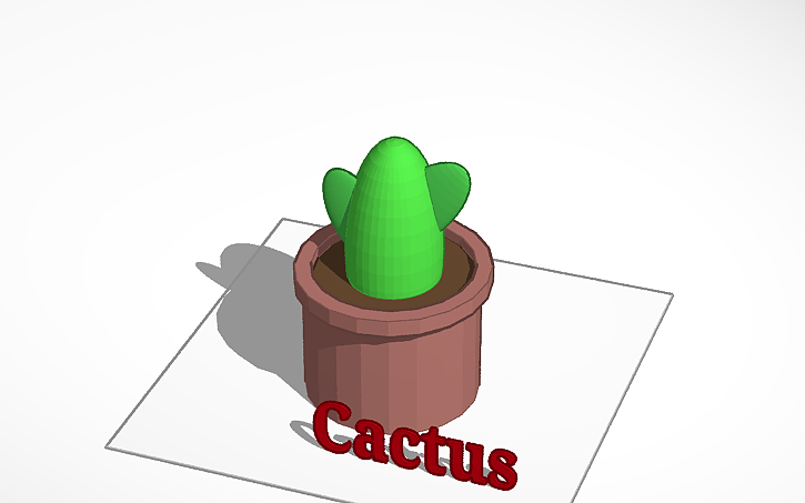 3d Design Cactus🌵 Tinkercad