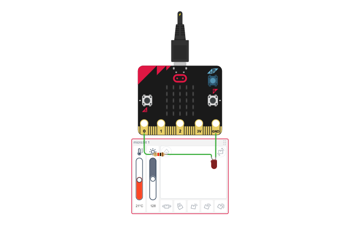 Circuit design Micro:bit - Tinkercad