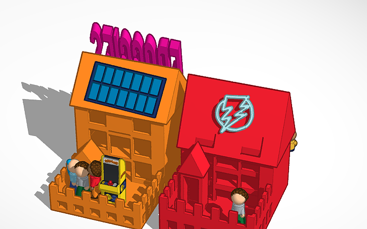 3D design Dazzling cafe and arcade | Tinkercad