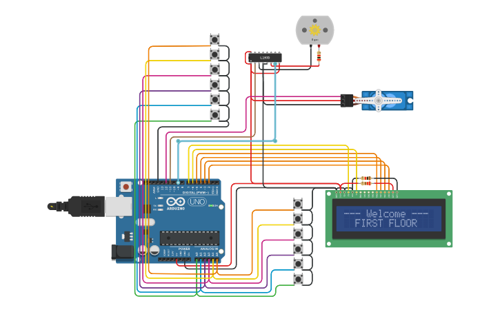 Circuit design Copy of Elevator 2.0 - Tinkercad