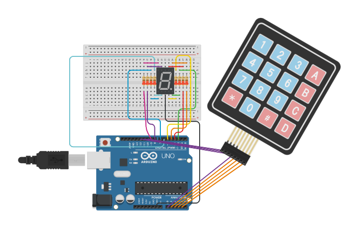 Circuit design Тема 2. Задача 7. Казанцева - Tinkercad