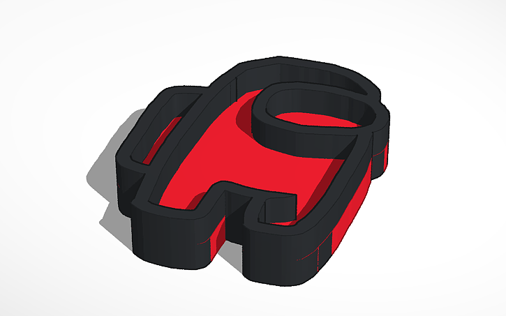 3D design Among Us Pin - Tinkercad