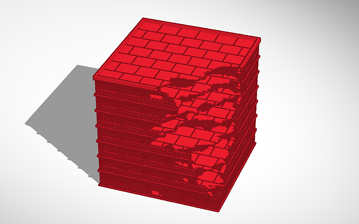 3D design ruined building - Tinkercad