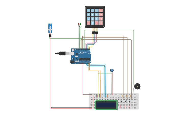 Circuit Design Door Lock Tinkercad