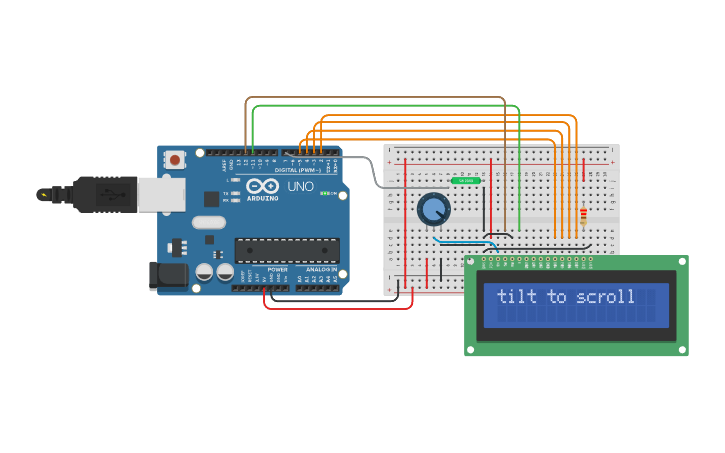 Circuit design ch11_scroll-arduino_cookbook - Tinkercad