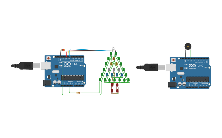 Circuit design 1.Navidad con sonido | Tinkercad