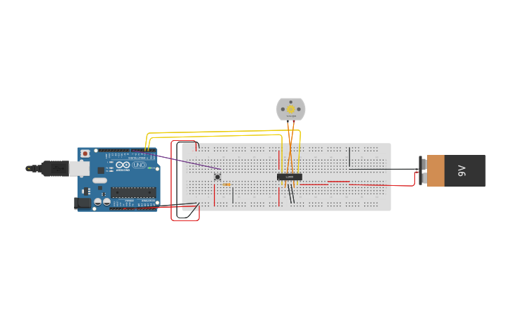 Circuit design Practica 07_Motor_DC | Tinkercad