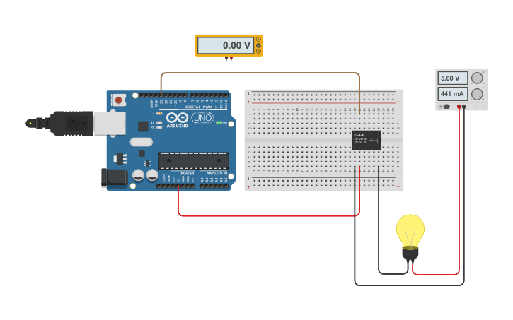 Circuit design Simple Relay Circuit - Tinkercad