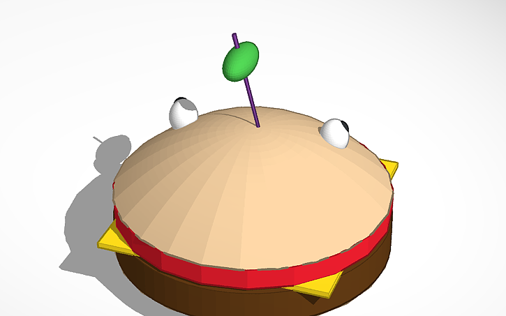 3D design Durr Burger - Tinkercad
