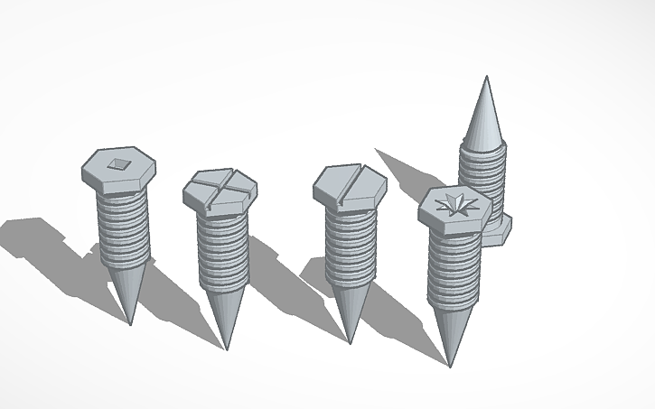 3D design screws - Tinkercad