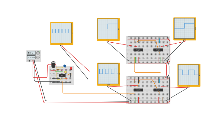 Circuit design Lab7_Part4(DD) - Tinkercad