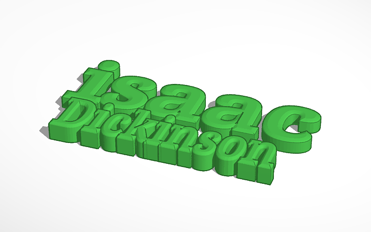 3D design My Name | Tinkercad
