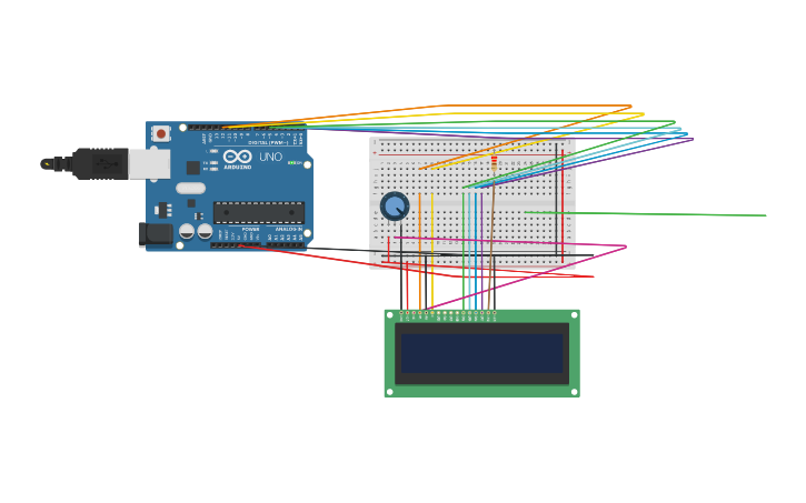 Circuit design Scroll display - Tinkercad