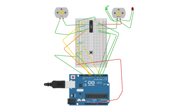 Circuit Design Dual Motor Tinkercad