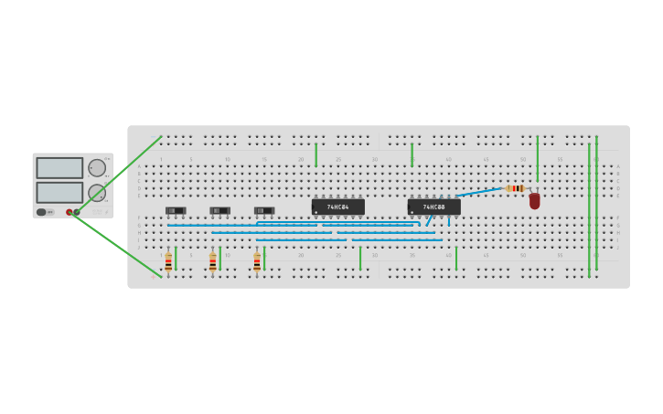 Circuit design NAND-NAND - Tinkercad