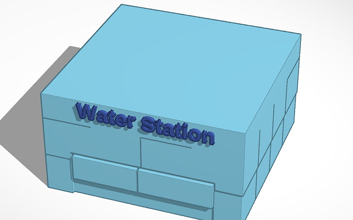3D design Water Station - Tinkercad