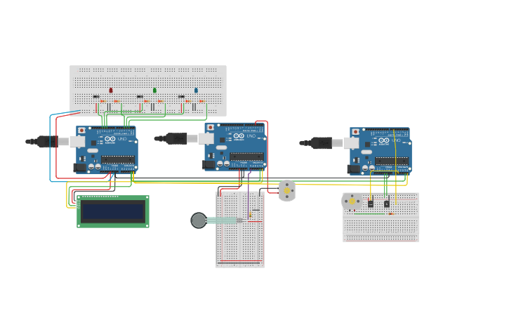 Circuit Design Maestro Esclavos Lcd 16x2 I2c Tinkercad